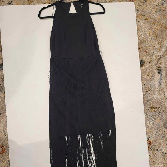 Aiden | Dresses | Aiden 92s Flapper Inspired Black Fringe Dress Goth ...